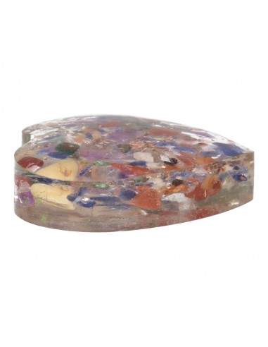 Cœur de résine avec mélange minéral 3x3cm